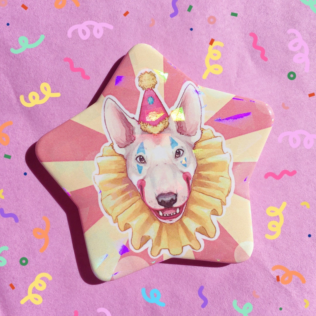 Edgar the Clown Bully Star Shaped Holographic Badge - Etsy