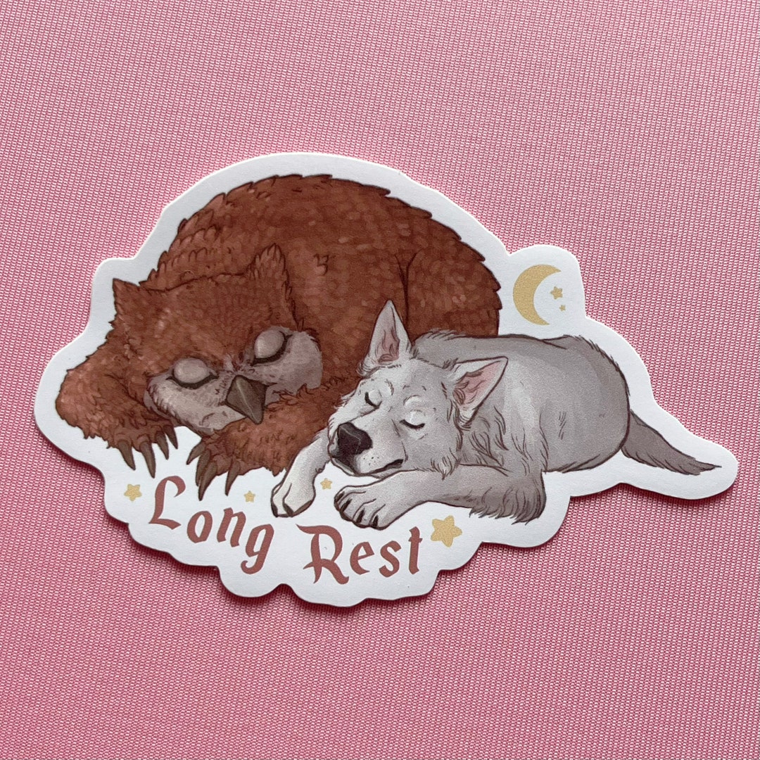 BG3 Scratch and Owlbear Fantasy Illustration Vinyl Sticker - Etsy