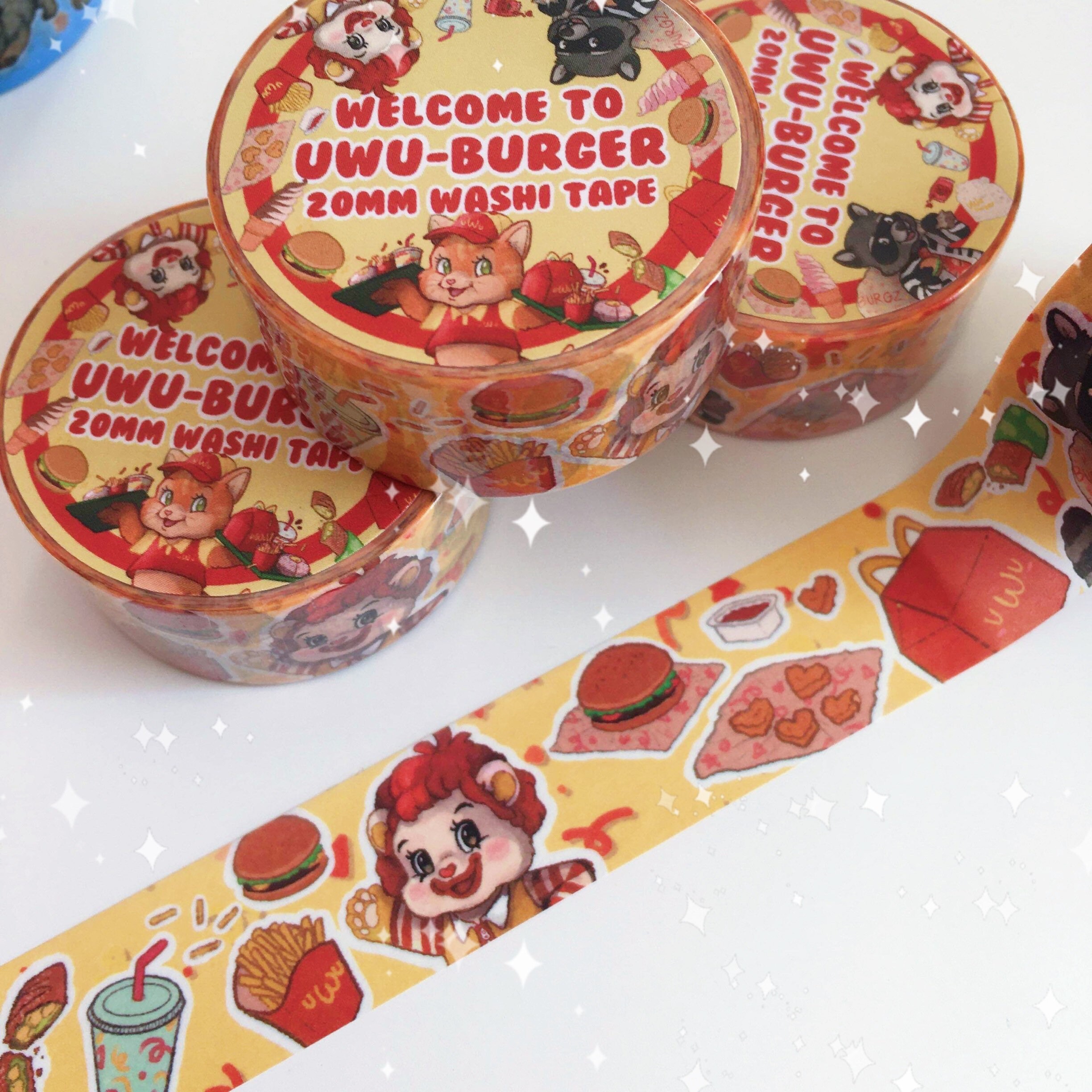 Welcome to uWu Burger 20mm Washi-Tape Fast Food | Etsy