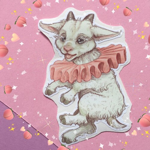 Gilbert the Baby Goat Sticker - Etsy