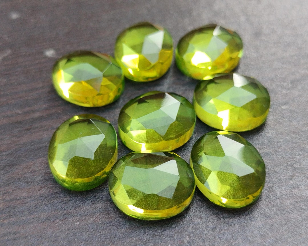 Fine Quality Peridot Quartz Rose Cut Calibrated Gemstones Available in ...