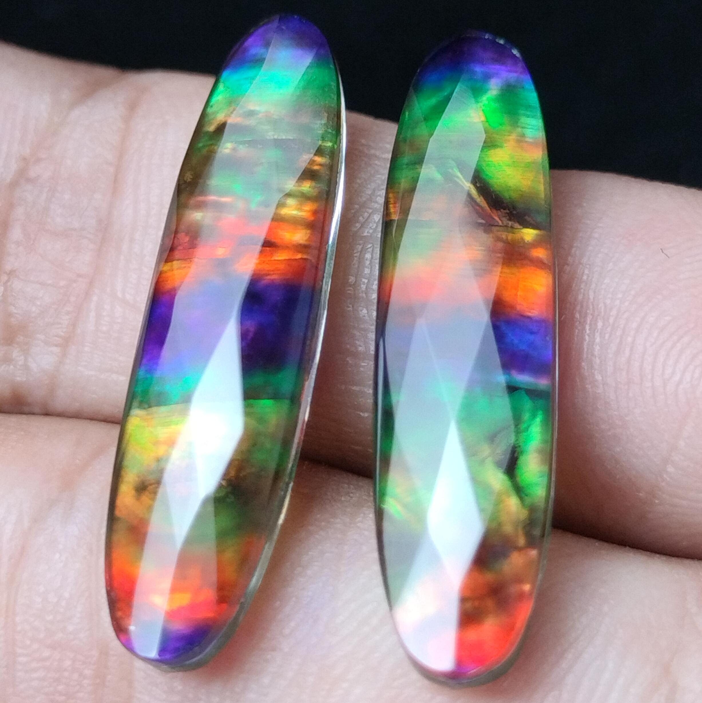 Ammolite, Doublet Ammolite, Rainbow Ammolite, Ammolite for Pendant ...