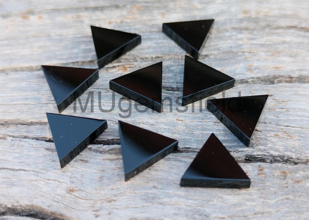 Black Onyx Triangle Gemstone: Flat Back Calibrated Stone (4-40 Mm) - Etsy