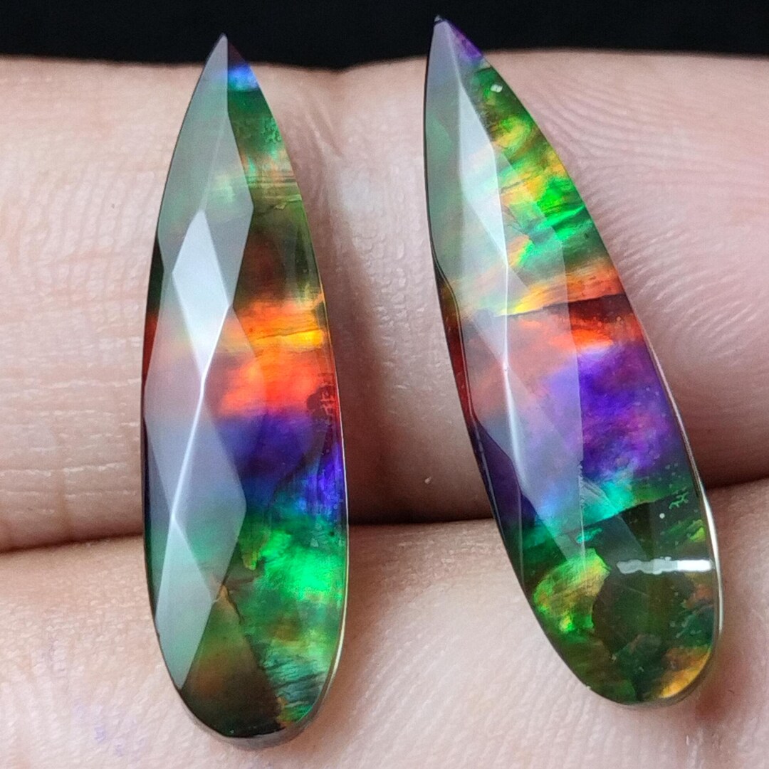 Ammolite, Rainbow Ammolite, Fossil Ammolite, Ammolite Cabochon, Jewelry ...