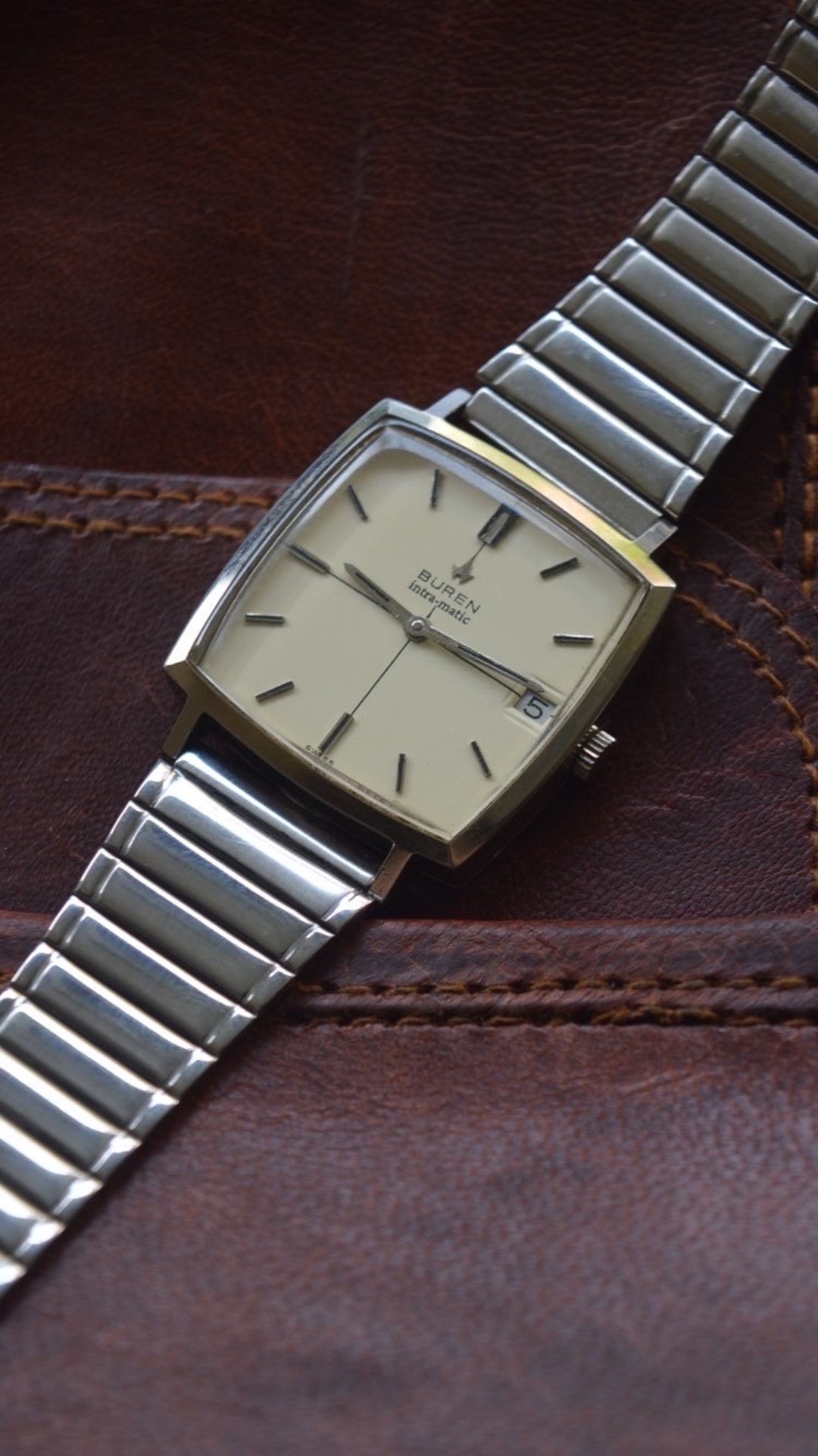 Buren Swiss Automatic Watch. Omega Rolex Gold Tudor Movado Luxury ...