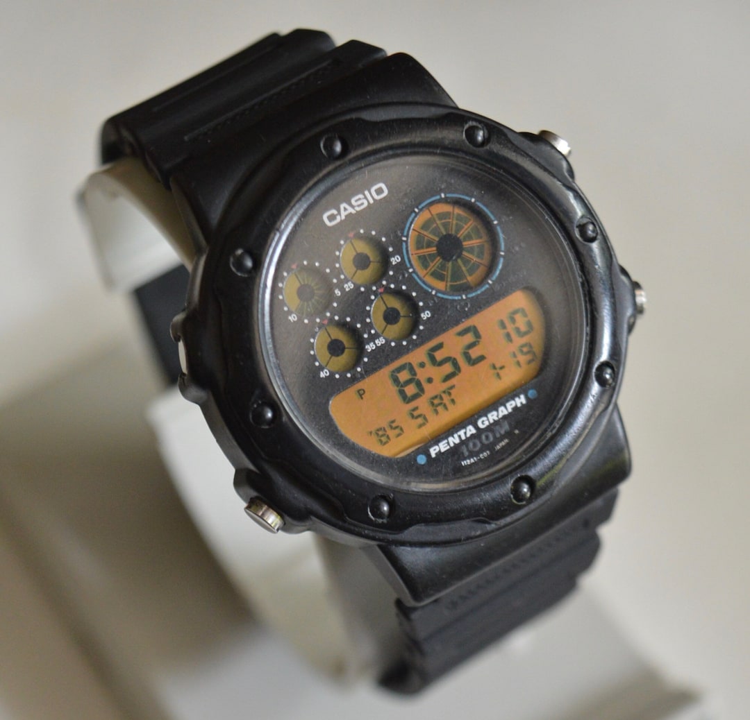 Casio Penta Graph Rare Vintage Watch. Birthday Anniversary Seiko ...