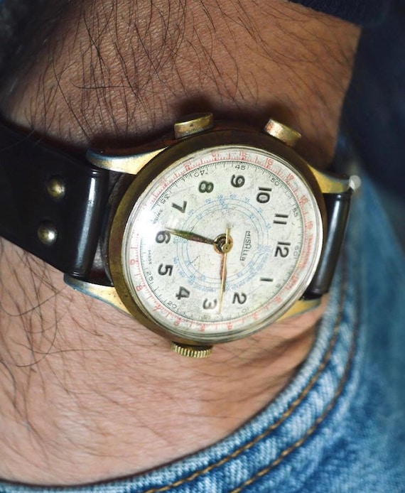 Misalla Vintage Chronograph Watch. Army Omega Rolex I… - Gem