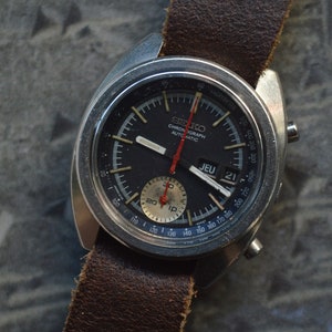 Seiko Chronograph Vintage Bruce Lee Watch. Citizen Omega Tudor Gift ...