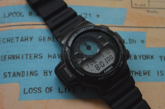 Casio CPW-110 Vintage Prayer Compass Watch. Retro Sei… - Gem
