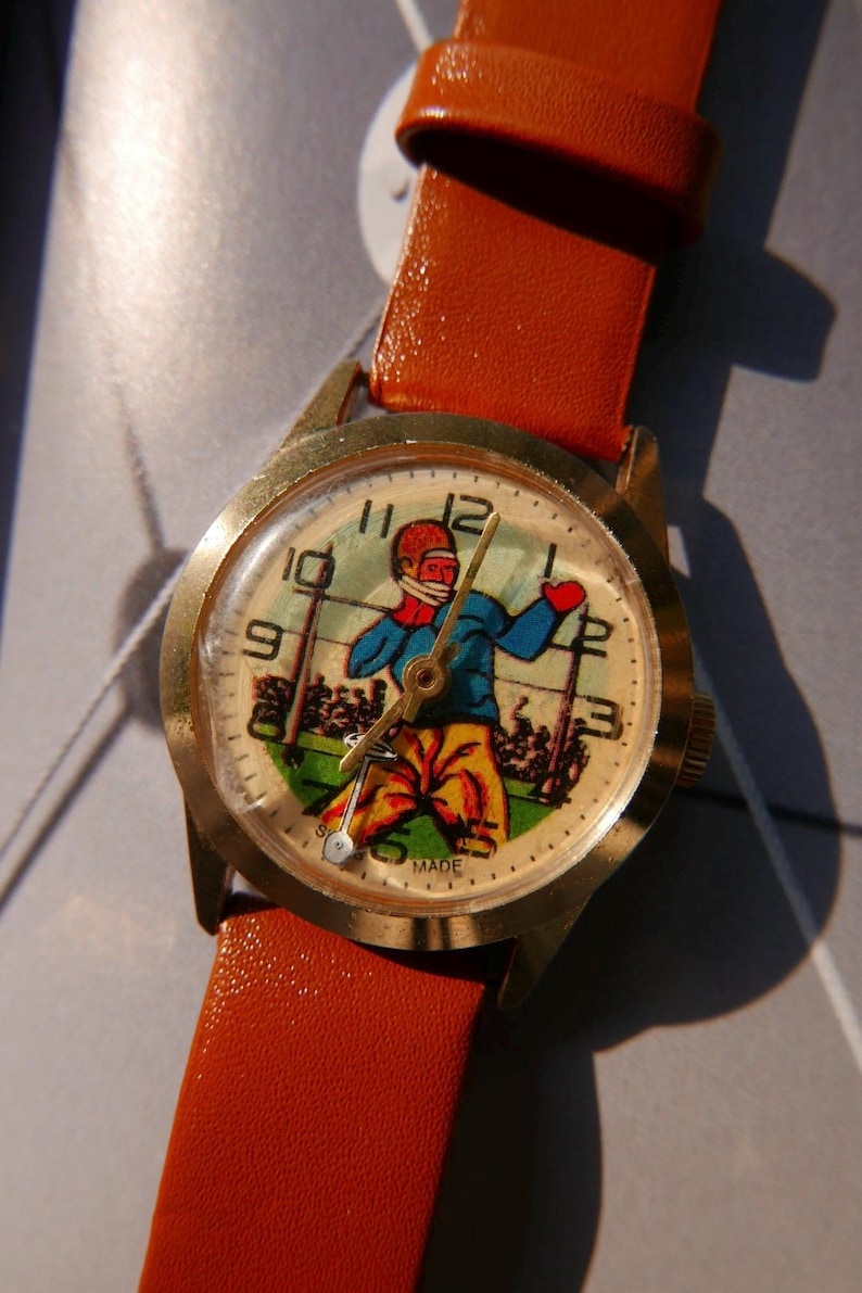 Vintage Swiss-made Football Wind-up Watch - Etsy