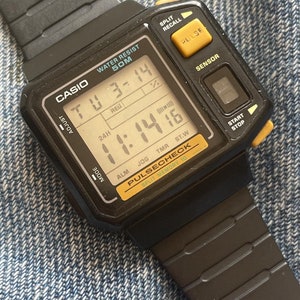 Casio JP 100 Pulse Check Vintage Digital Watch. Birthday Anniversary ...