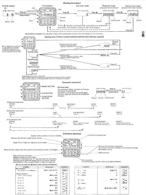 Rare Casio C 901 Calculator Vintage Watch. Seiko Tiss… - Gem