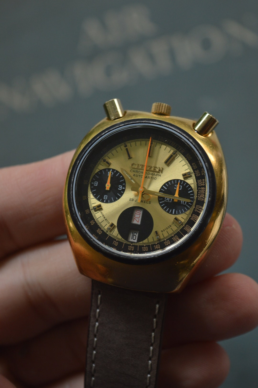 Citizen Bullhead Automatic Chronograph Vintage Watch. Rolex - Etsy