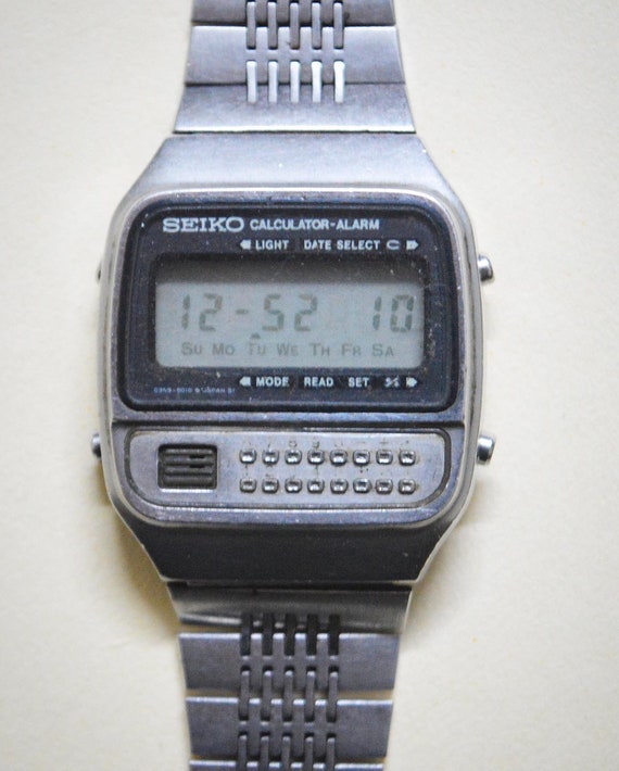 Rare Seiko Calculator Vintage Digital Watch. Tissot Casio | Etsy