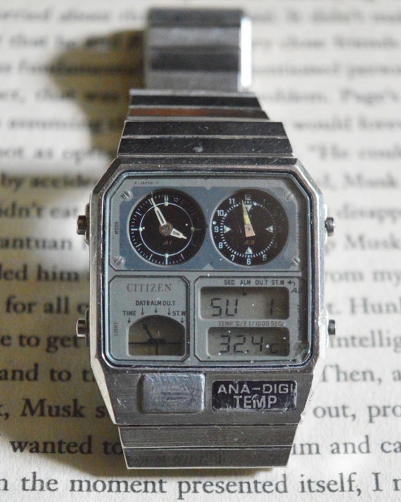 Citizen Ana Digi Vintage Watch. Military Army Pilot Swiss Gift - Etsy