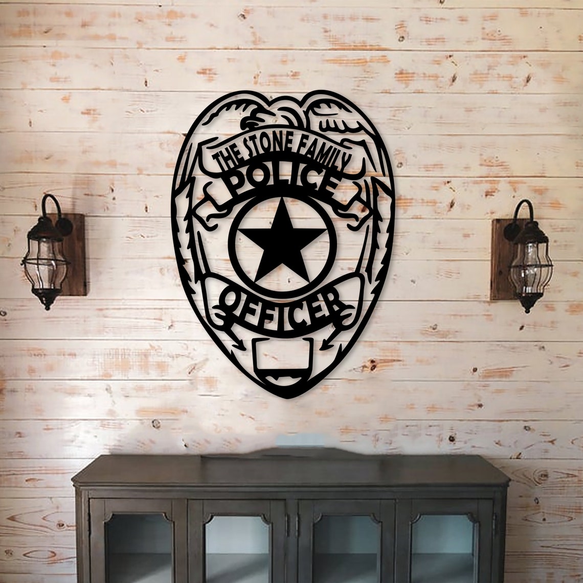 Police Sign Personalized Police Officer Badge Police Metal | Etsy