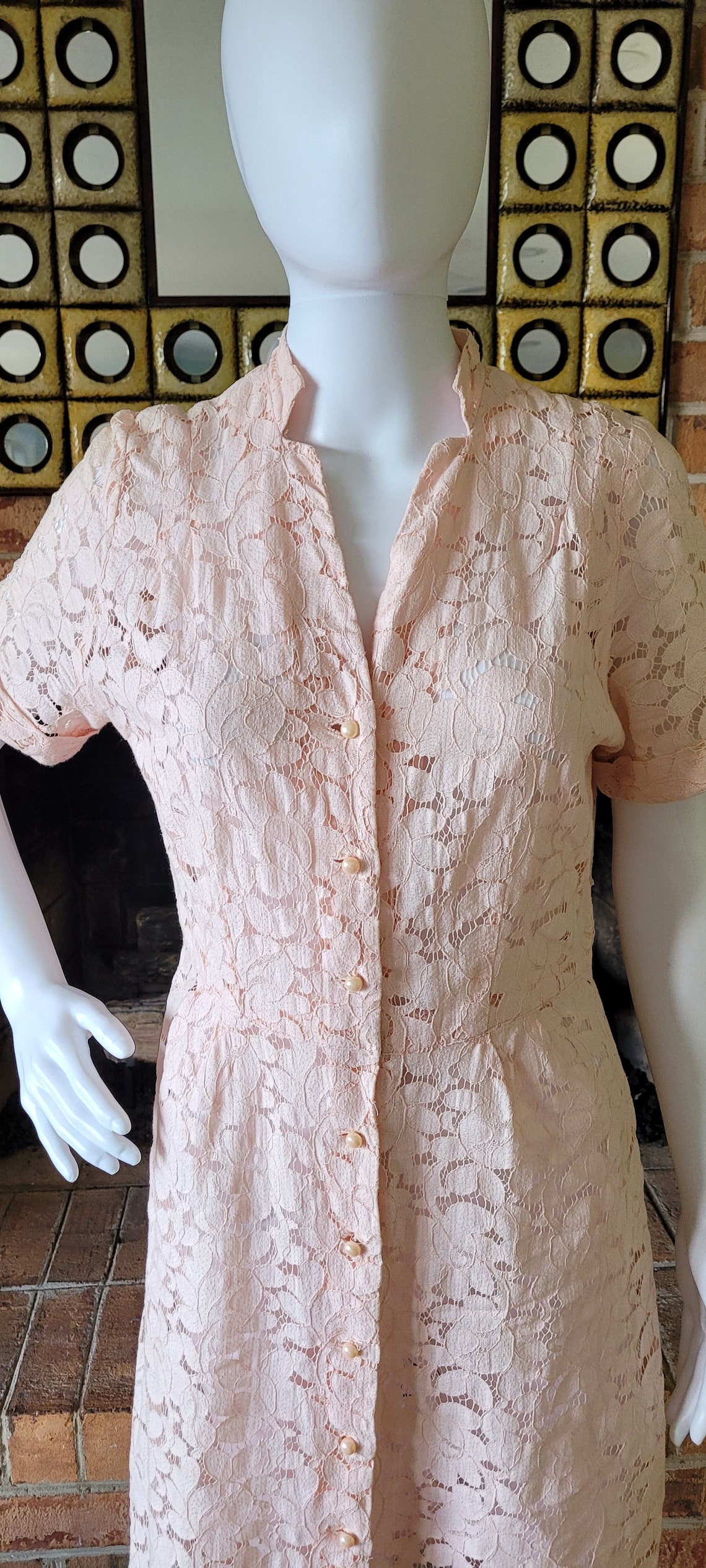 1960s Vintage Lace Dress by Marcy Lee Dallas Button up Lace - Etsy