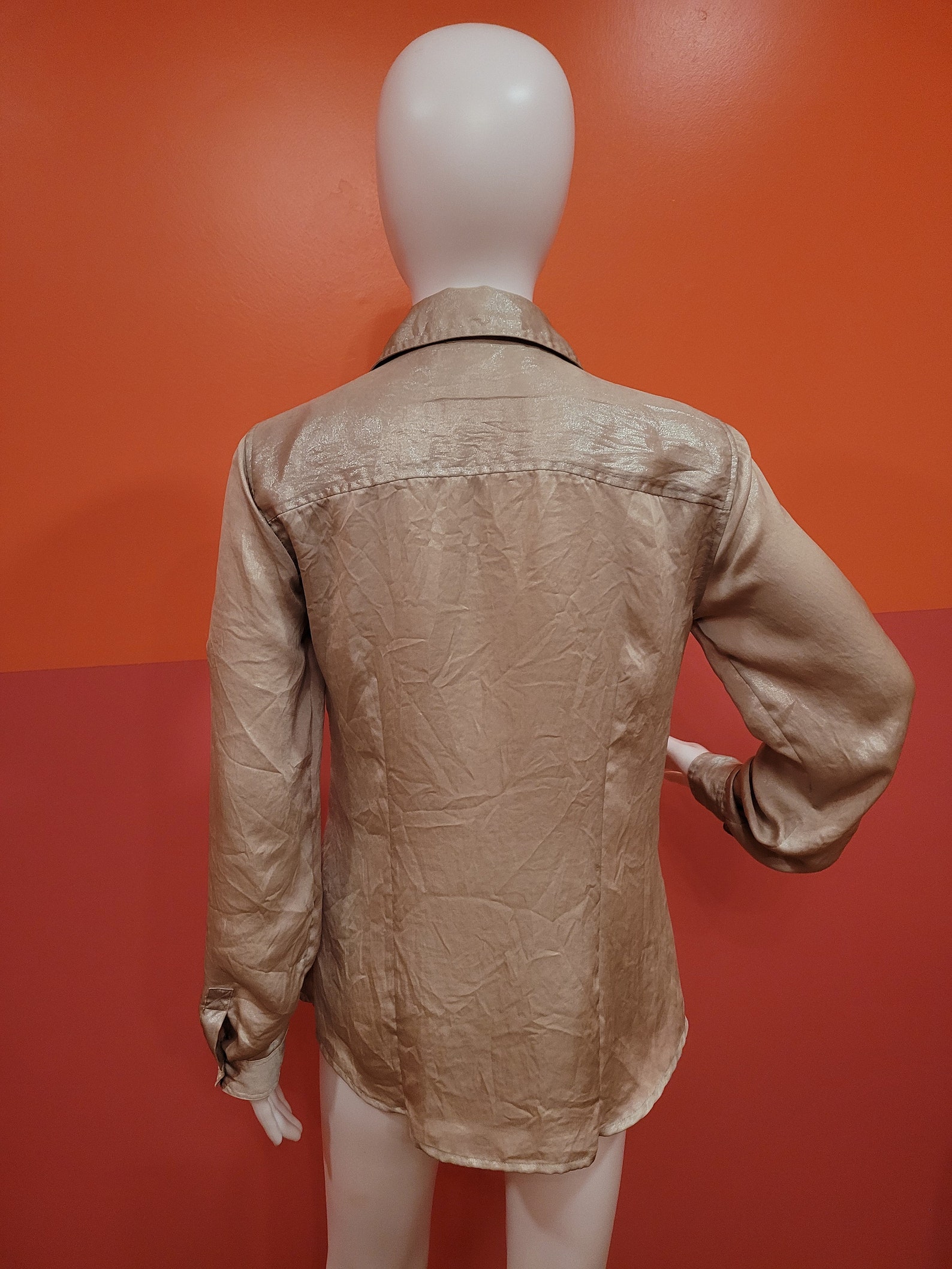 Vintage Calvin Klein Button Down Shirt, Champagne Color Shirt ...