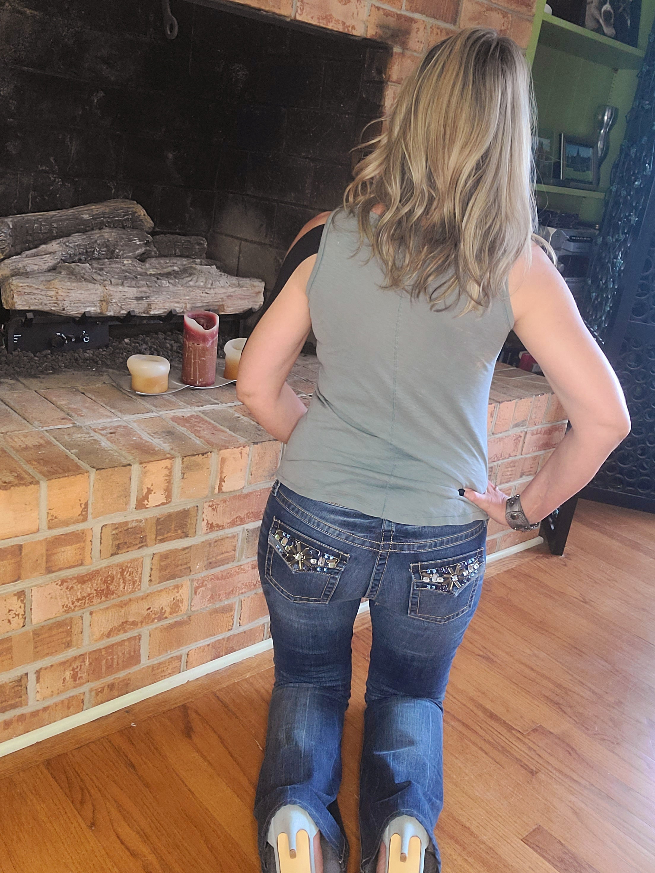 Vintage Embellished Flap Pocket Jeans, Size 6, Vintage VS 5 Flap Jeans ...