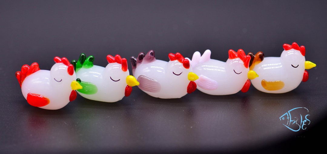 Chicken Glass Ornament - Etsy