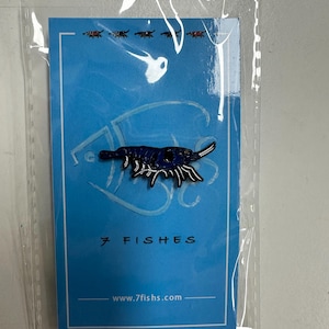 Shrimp Enamel Pin - Etsy