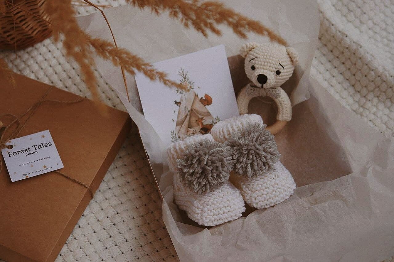 Baby shower gift baskets for girl. Unique reveal gift | Etsy