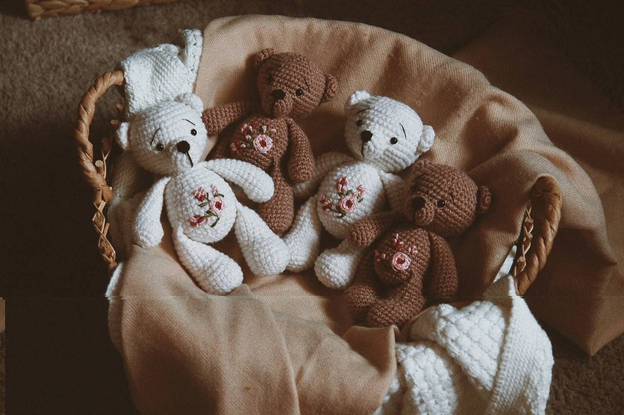 Bear Stuffed Animal for Twin Baby Christmas Gift 1st Birthday. - Etsy