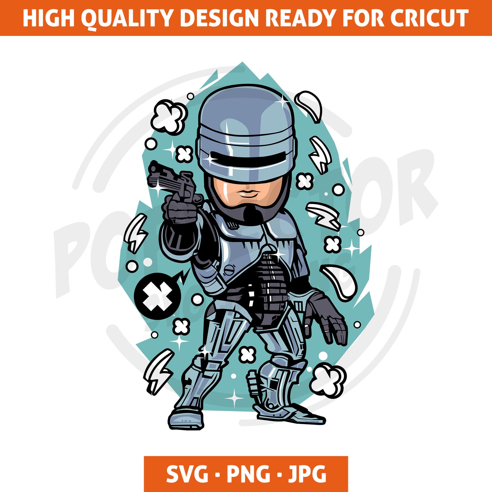 Robocop SVG Design for Crucit Robocop Poster Robocop Tshirt | Etsy