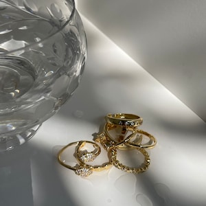 3 Stacking Rings / Gold Filled / Sterling Silver / Unique / - Etsy