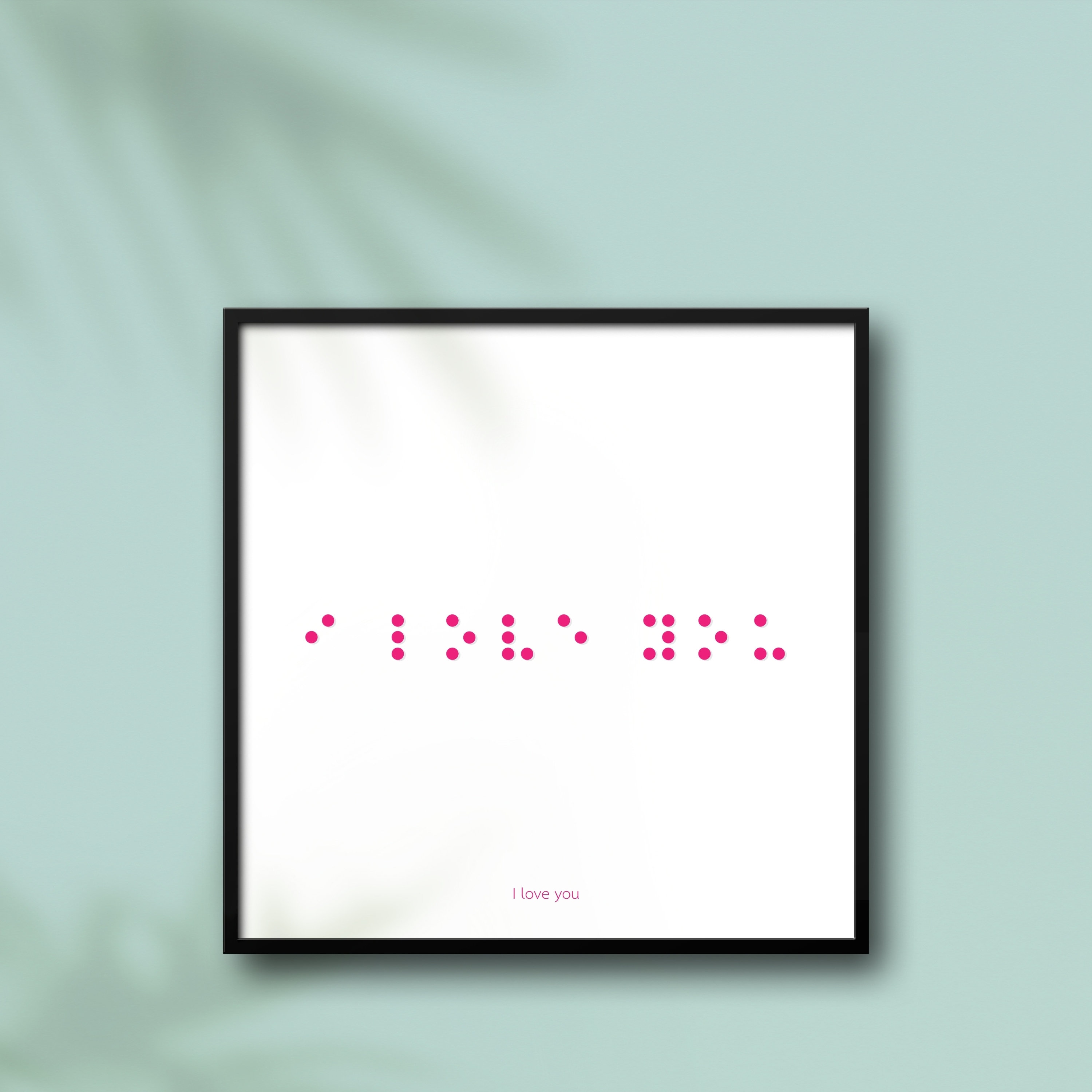 I Love You in Braille Alphabet - A Wall Art With a Meaningful Message ...
