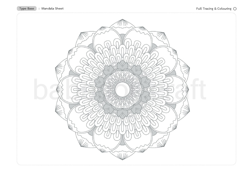 40 Mandalas for Outline and Coloring,pdf,jpg,trace Sheets,art Therapy ...