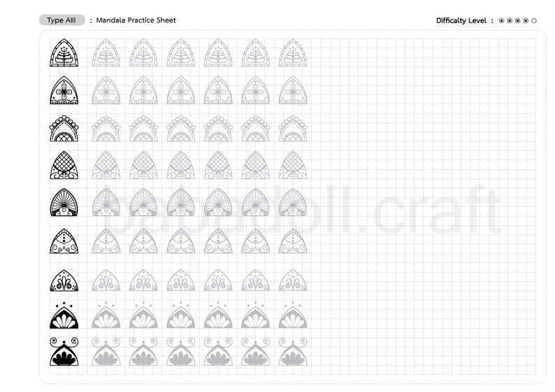 Mandala Tracing Template, Practice Pattern, Art Therapy (PDF Files) - Etsy