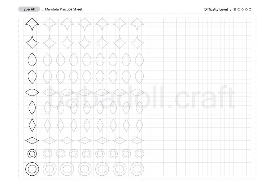 20 PDF Files Mandala Tracing Template ,traning Pattern,instant Download ...