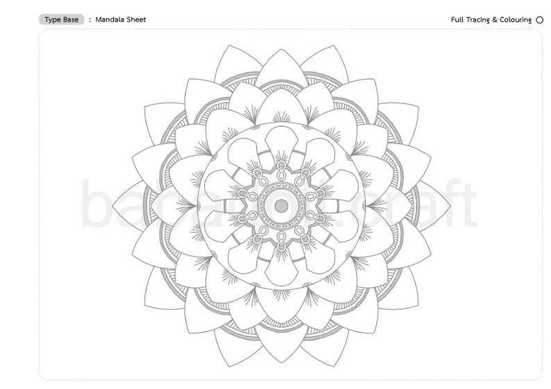 128 Files PDF Bundle Templates Mandala,tracing,coloring,circular Grid ...
