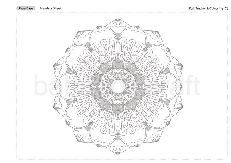 128 Files PDF Bundle Templates Mandala,tracing,coloring,circular Grid ...