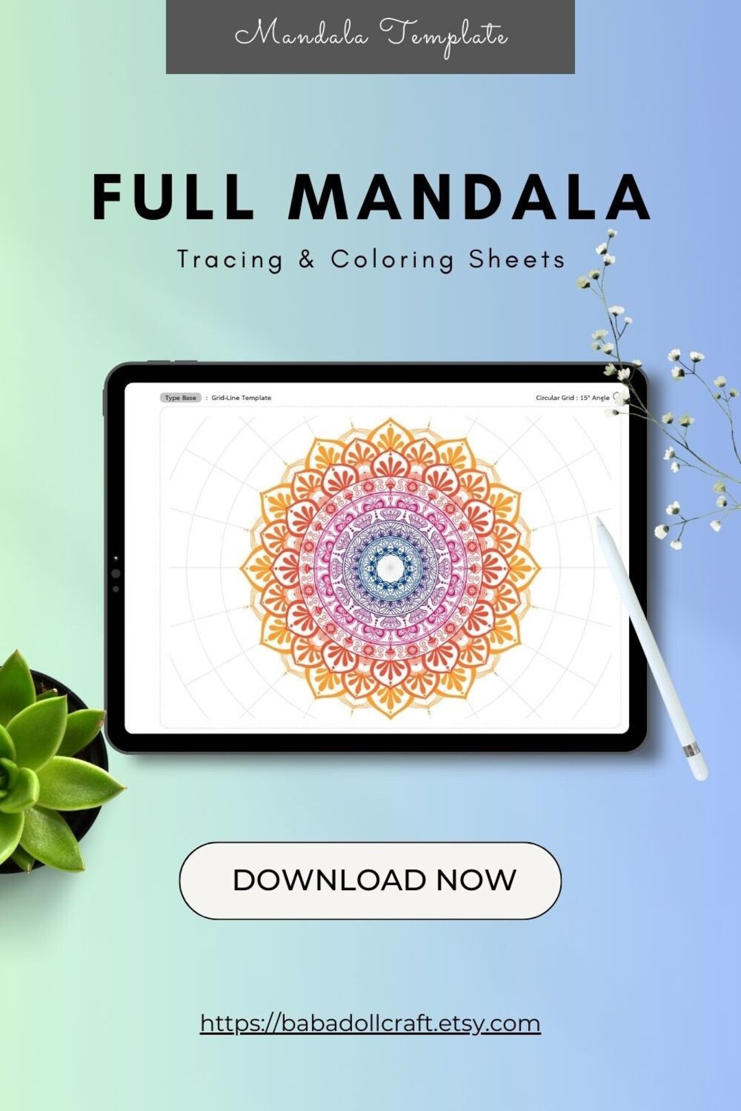 40 Mandalas for Outline and Coloring,pdf,jpg,trace Sheets,art Therapy ...