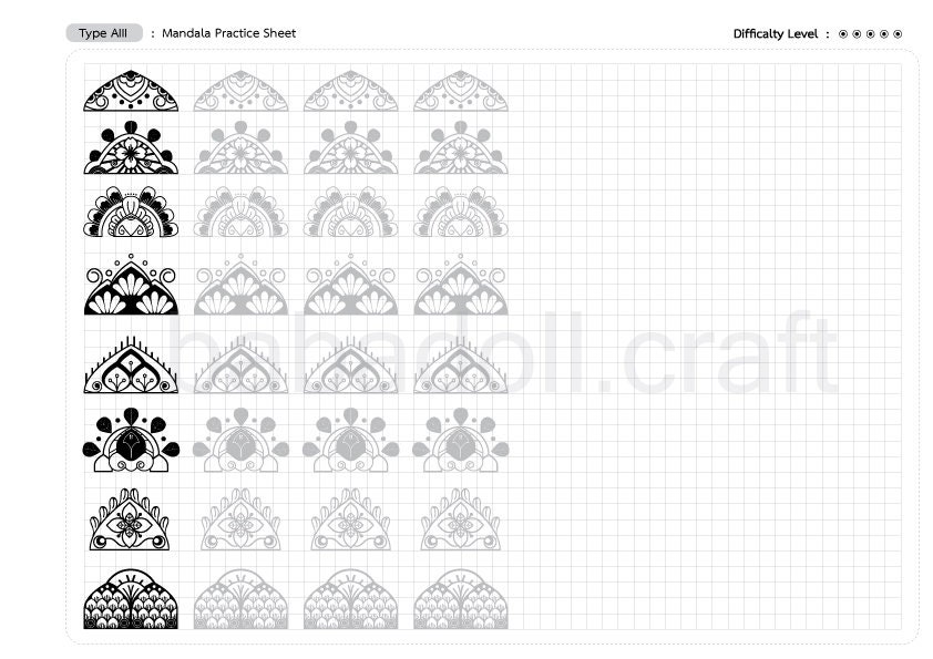 20 PDF Files Mandala Tracing Template ,traning Pattern,instant Download ...