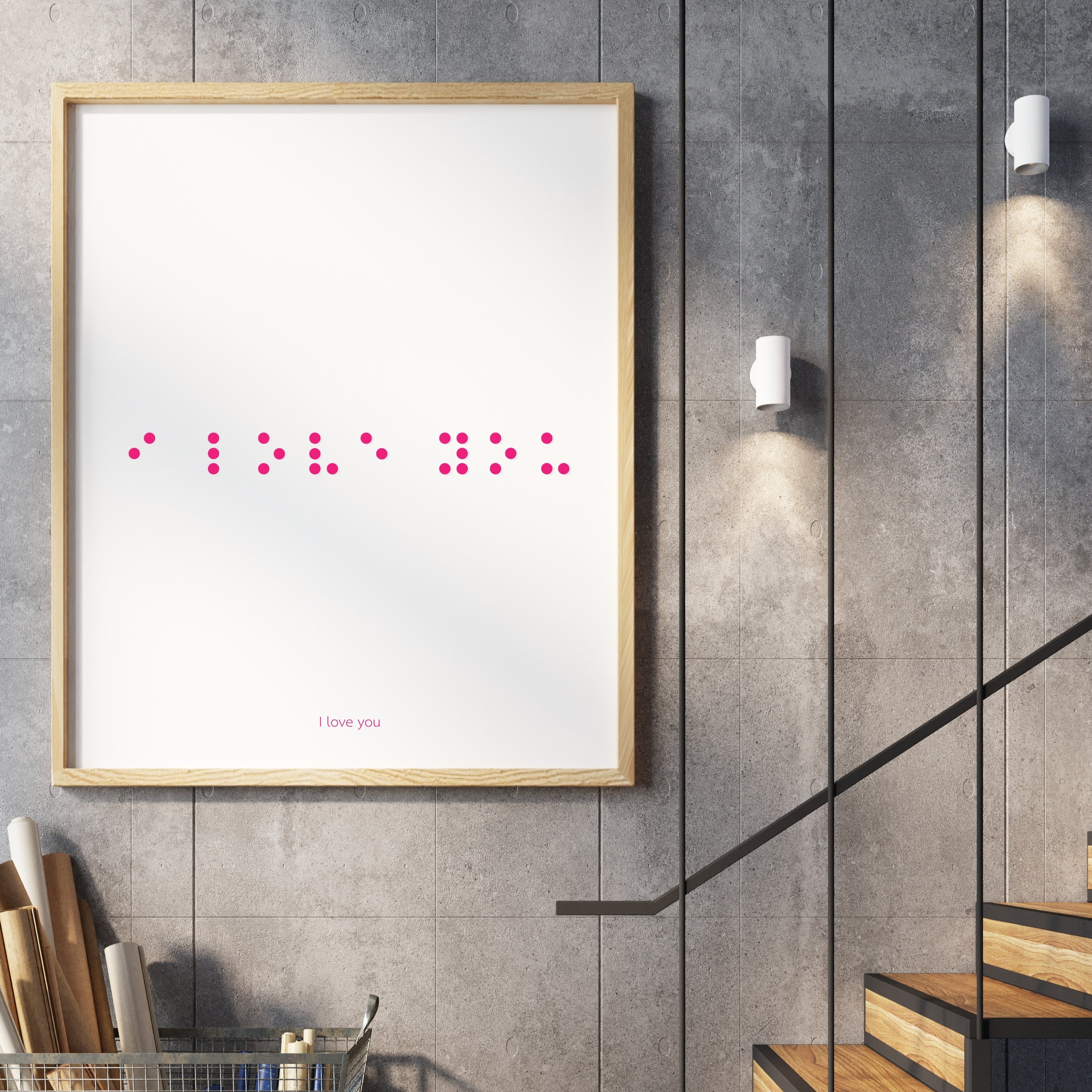 I Love You in Braille Alphabet - A Wall Art With a Meaningful Message ...