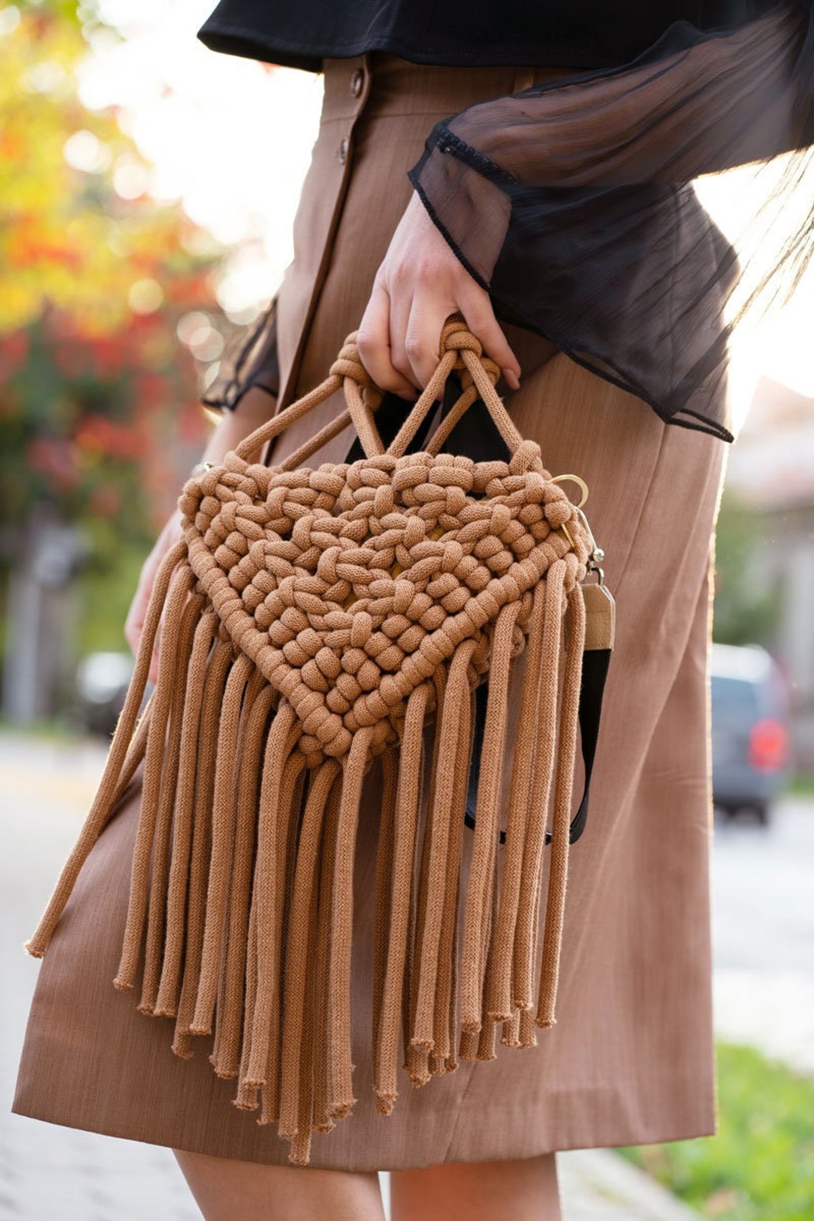 Chunky Macrame Bag DARLING Bag Macrame Bag Purse Handmade Bad - Etsy