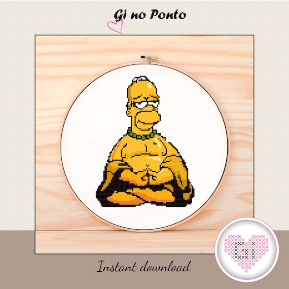 HOMER Simpson Namaste Om Meditation Moment | Etsy