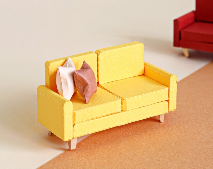 1/24 Scale Miniature Overstuffed Sofa Kit - Etsy