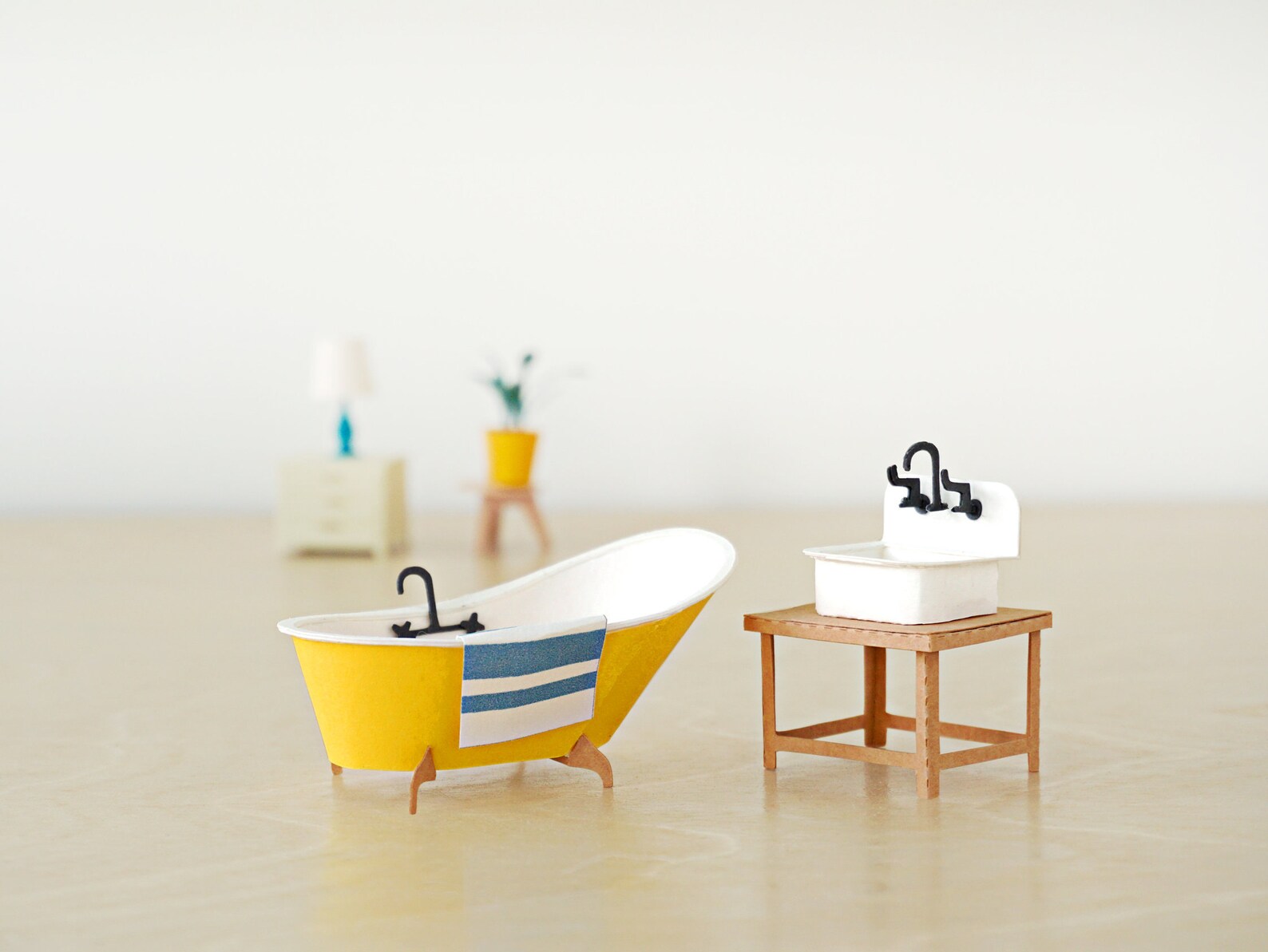 Bathtub & Bathroom Vanity Template 1:24 Scale PDF File SVG - Etsy