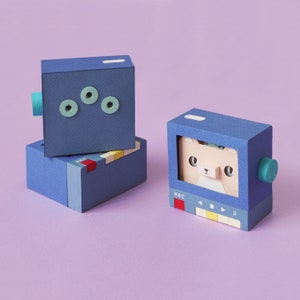 DIY Paper Automata Kit, Cat Cassette Recorder, Paper Toy Kit - Etsy