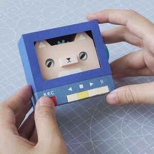 DIY Paper Automata Kit, Cat Cassette Recorder, Paper Toy Kit - Etsy