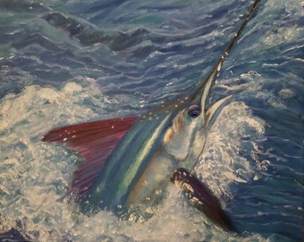 Swordfish Painting | Etsy