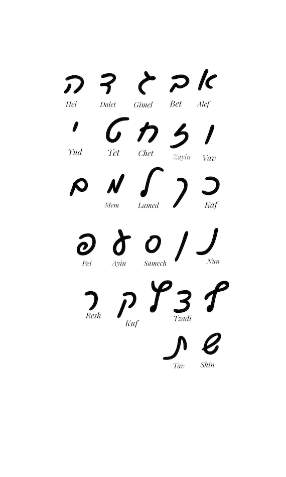Cool Hebrew Letters