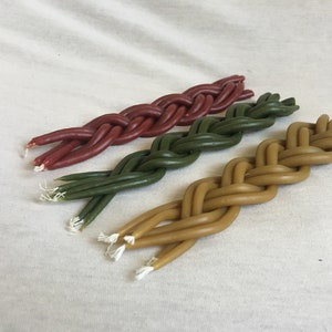 Havdalah Candle Pure Beeswax Color Braided Candle Jewish - Etsy
