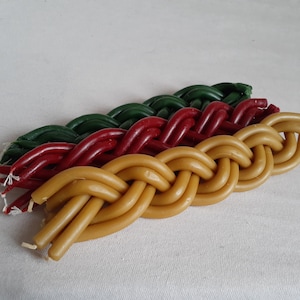 Havdalah Candle Pure Beeswax Color Braided Candle Jewish Kosher Ritual ...