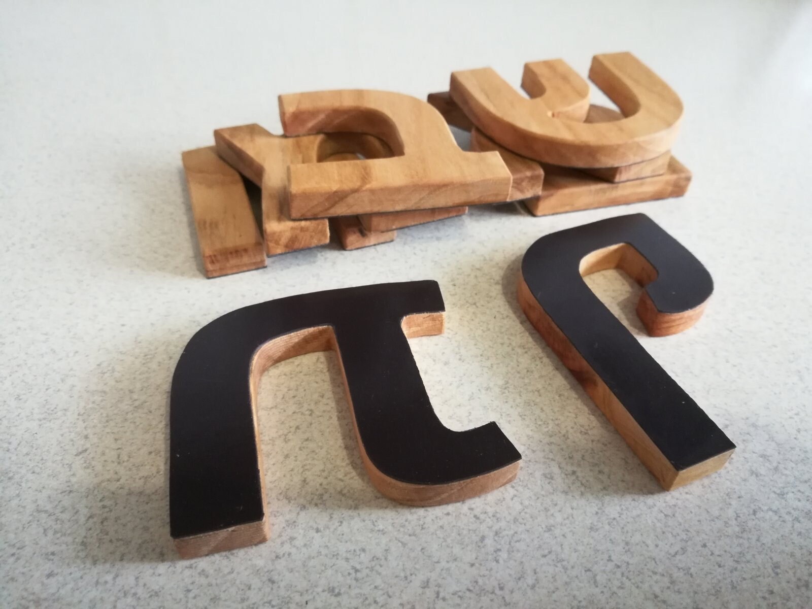 Set of Hebrew Alphabet 3D Solid Wood Letters Aleph-bet Fridge Magnet ...