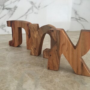 Truth Wood Self Standing Hebrew Letter Sign 3D Word Emet Interior Shelf ...